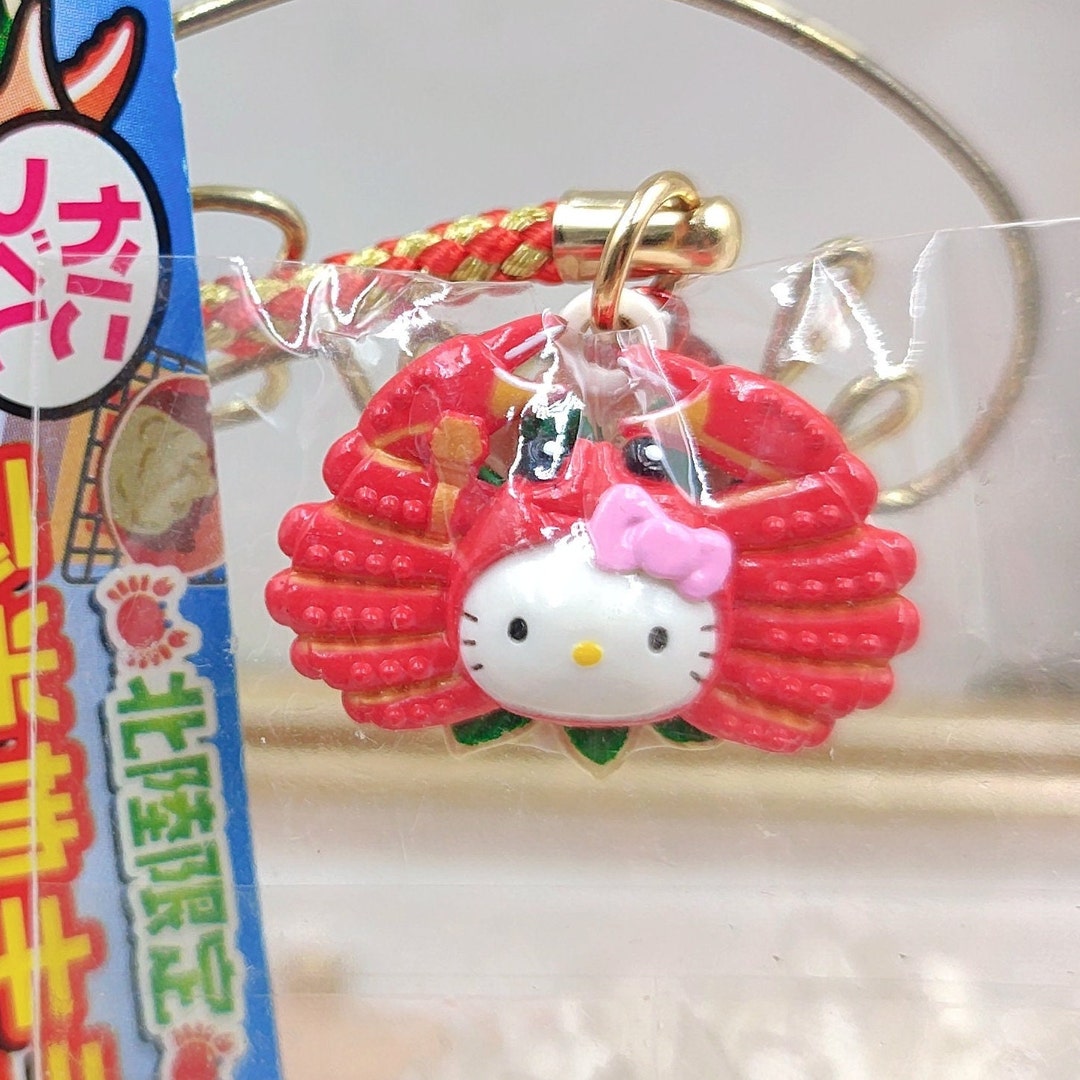 Vintage Hello Kitty Gotochi Charm Strap Kitty Crab Hokuriku Local ...