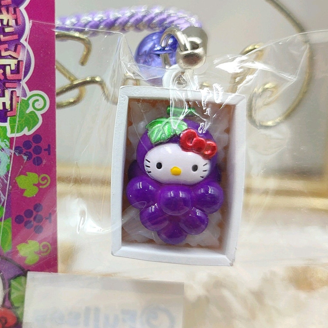 Hello Kitty Gotochi Charm Strap Keychains Kitty Grape Yamanashi Local ...