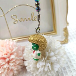 Marimokkori Marimo Moss Ball Figure Costume Charm Strap Man Magic Hair ...