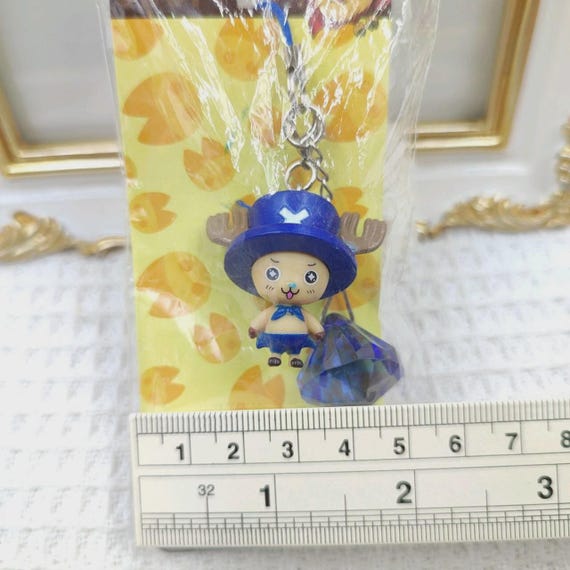 Monkey D. Luffy Figure Keychain: Blue Crystal Charm, … - Gem