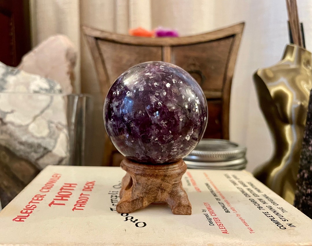 Sparkly Lepidolite Purple Mica Gorgeous Sphere Shiny Crystal Ball - Etsy