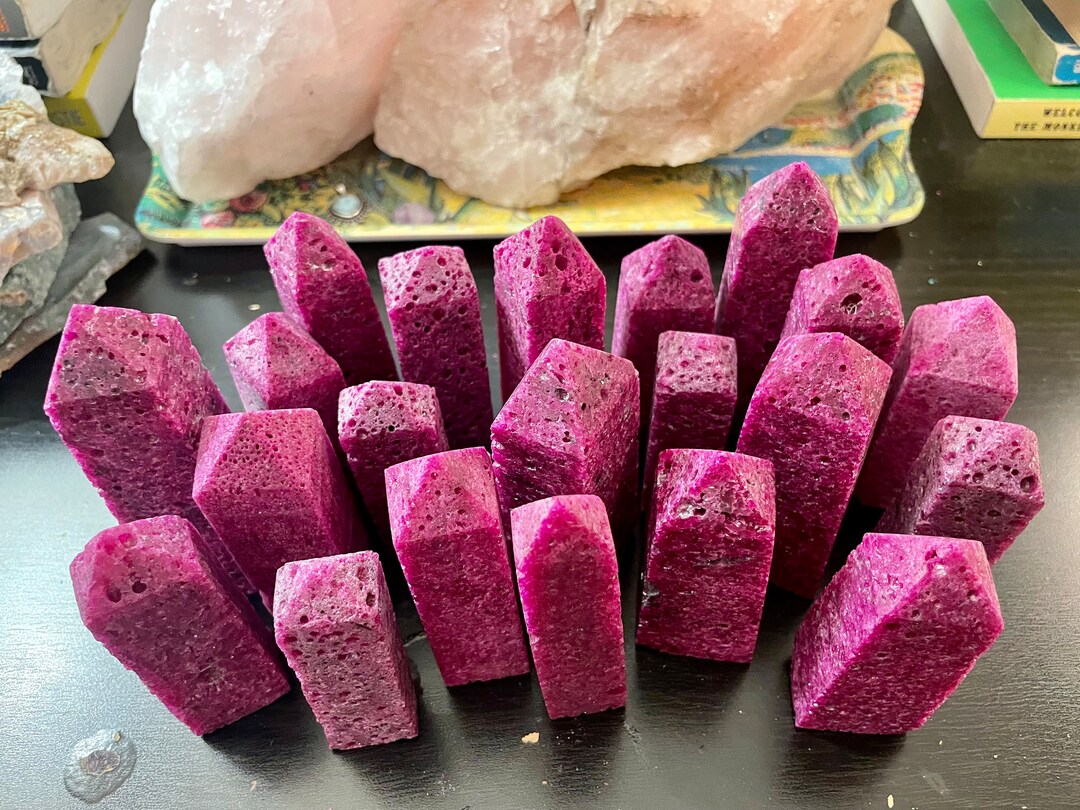 Gorgeous Real Ruby Crystal Uv Reactive Towers - Etsy