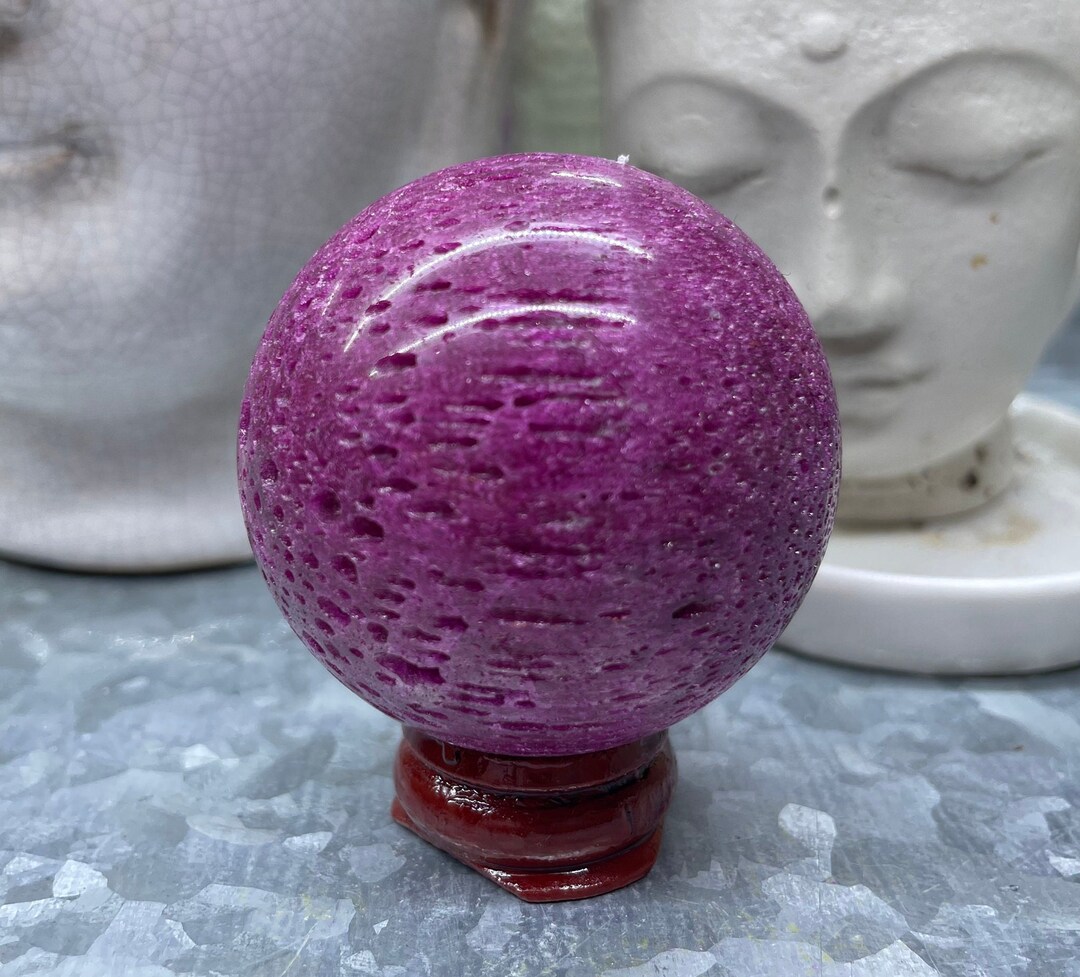 Lovely Real Ruby Crystal Sphere - Etsy
