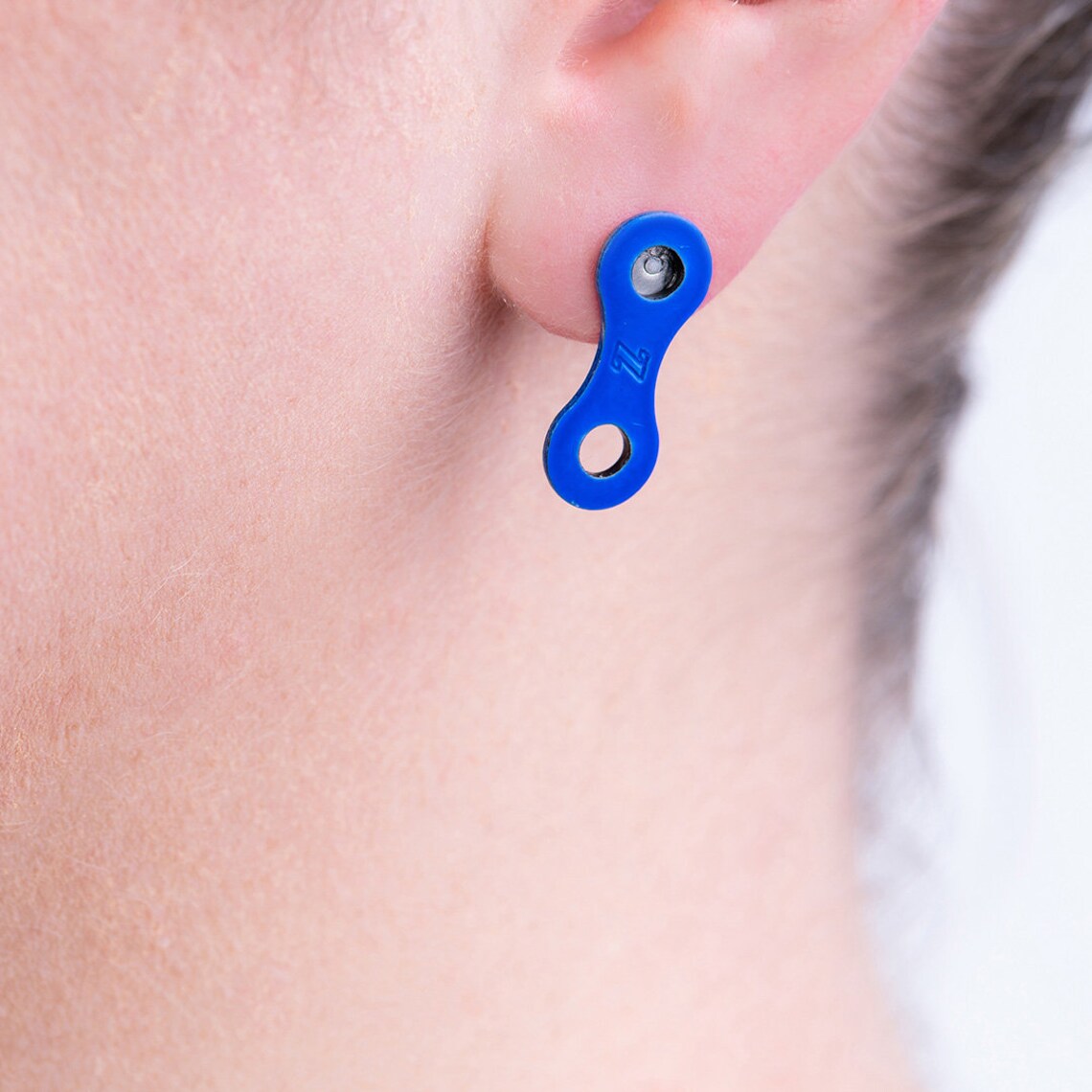 Lone Rider Bike Chain Link Stud Earrings Upcycled Bike Chain - Etsy