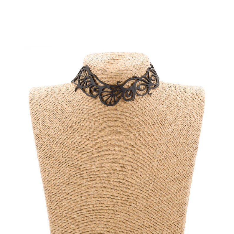Handmade Recycled Rubber Choker: Elegant Vegan Necklace - Etsy