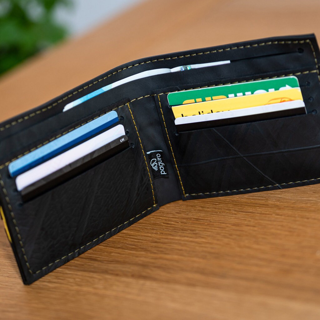 Bifold Non Leather Wallet Inner Tube Vegan Wallet Unique Handmade ...