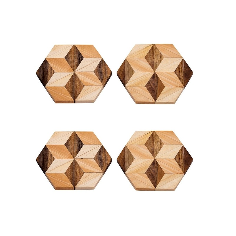 Hexagon Coasters - Etsy