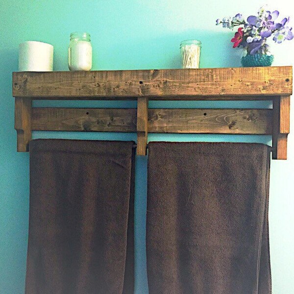 Rustic Towel Rack - Etsy