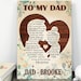 To My Dad Poster/canvas, Gift for Dad From Daughter, Father Daughter ...