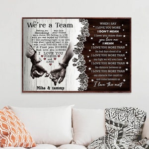 Personalized Couple Poster – We're A Team, When I Say I Love You ...