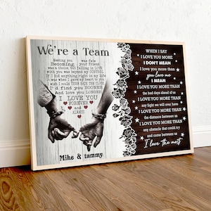 Personalized Couple Poster – We're A Team, When I Say I Love You ...