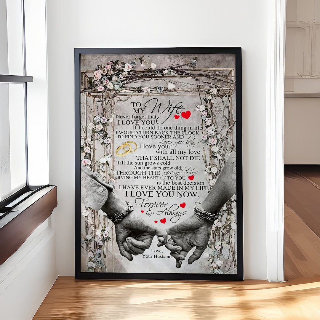 Personalized to My Wife Never Forget That I Love You Canvas Wall Art ...