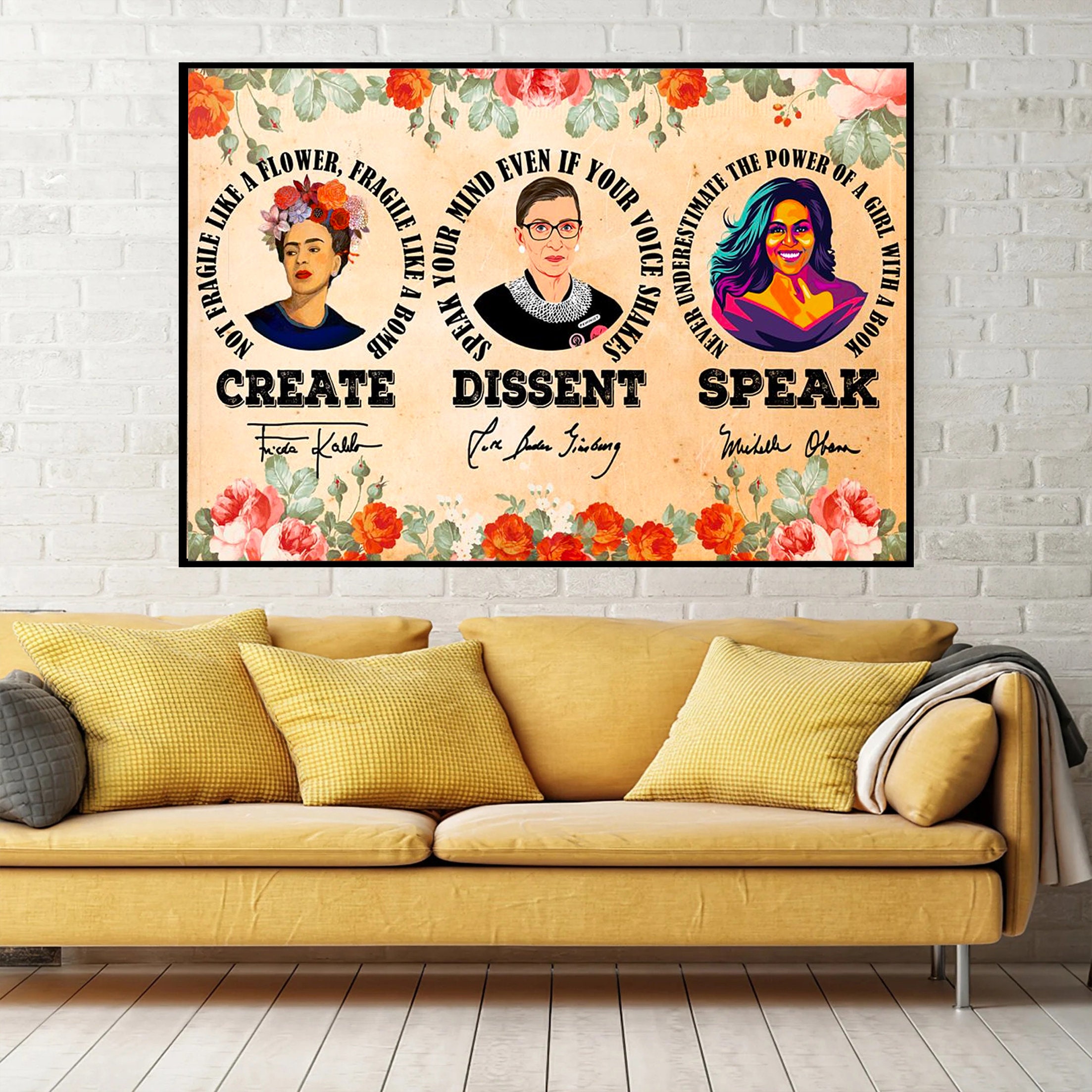 Create Dissent Speak Poster/canvas - Feminist Print, Empowering Women ...