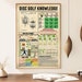 Disc Golf Knowledge Poster – Vintage Canvas Wall Art – Disc Golf Rules ...