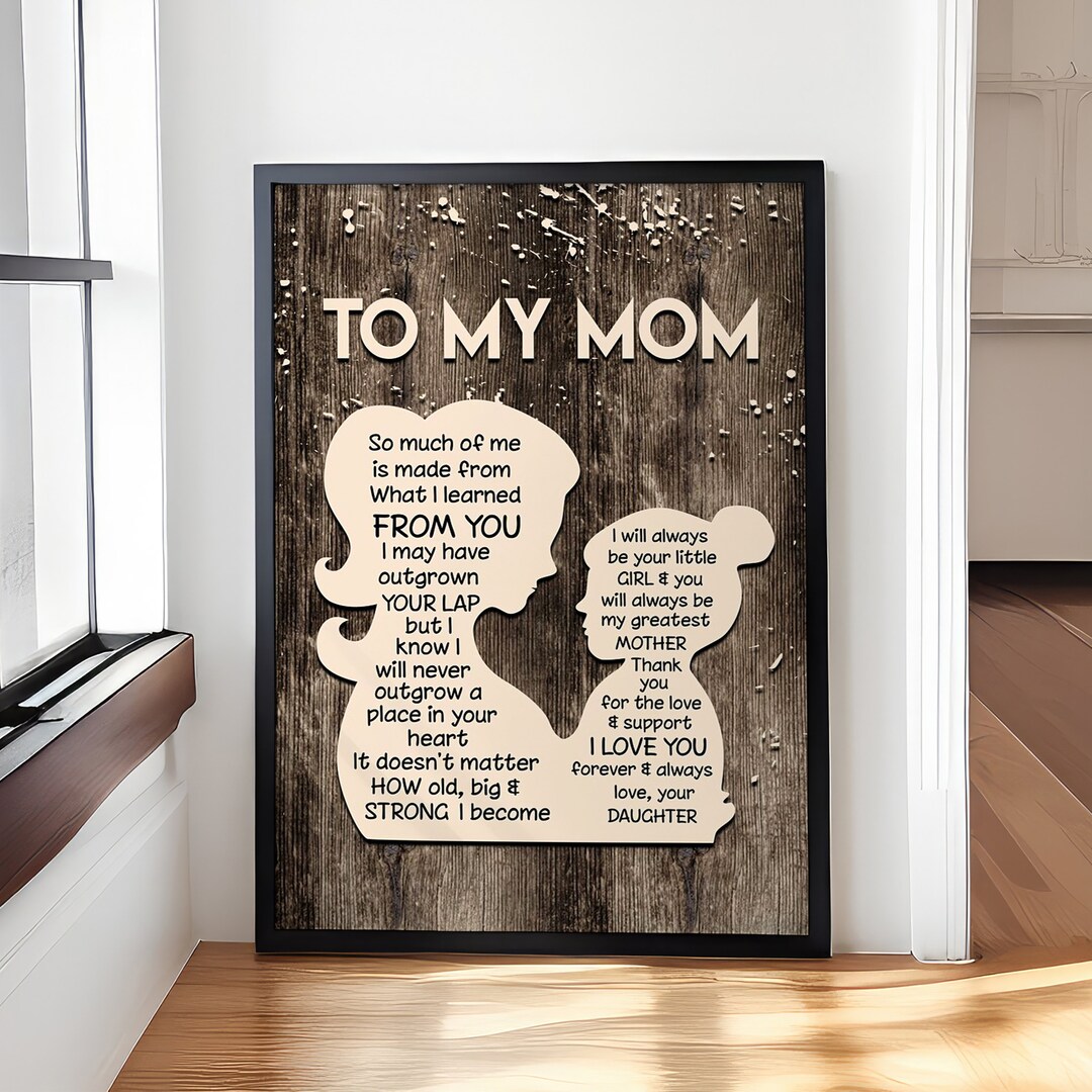 To My Mom - I Love You Forever & Always Poster, Gift From Daughter ...