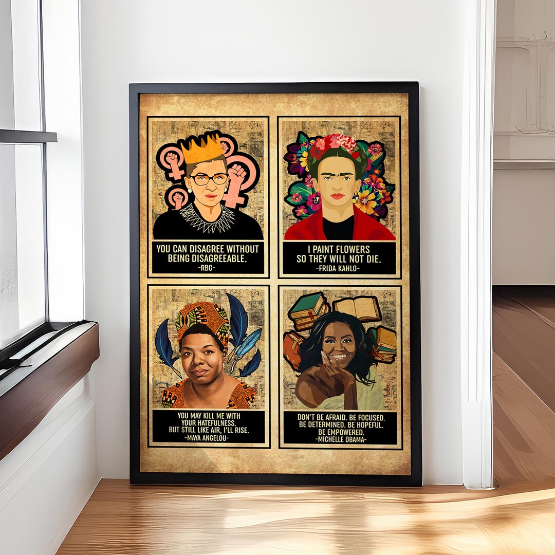 Women Icons - Women in History Poster, Feminist, Empowered Women ...