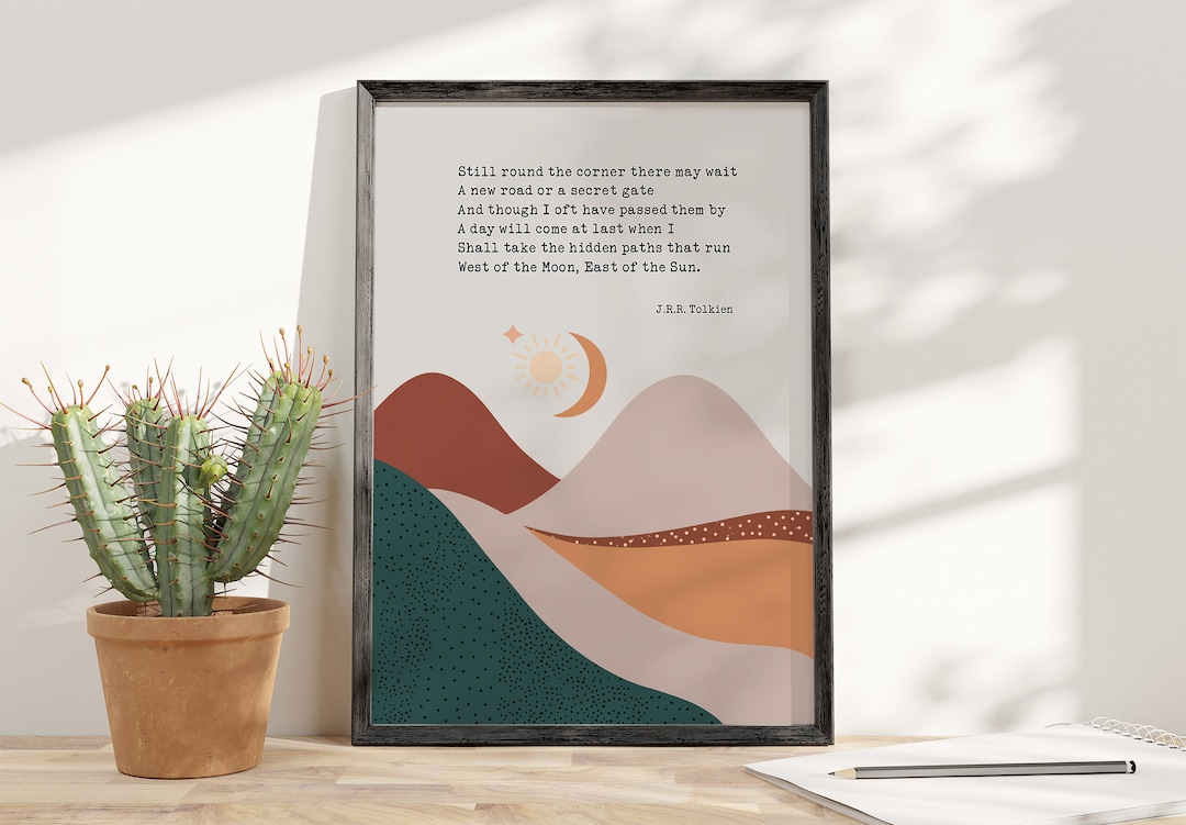 J.R.R. Tolkien Quote Still Round the Corner There May Wait Art Print ...
