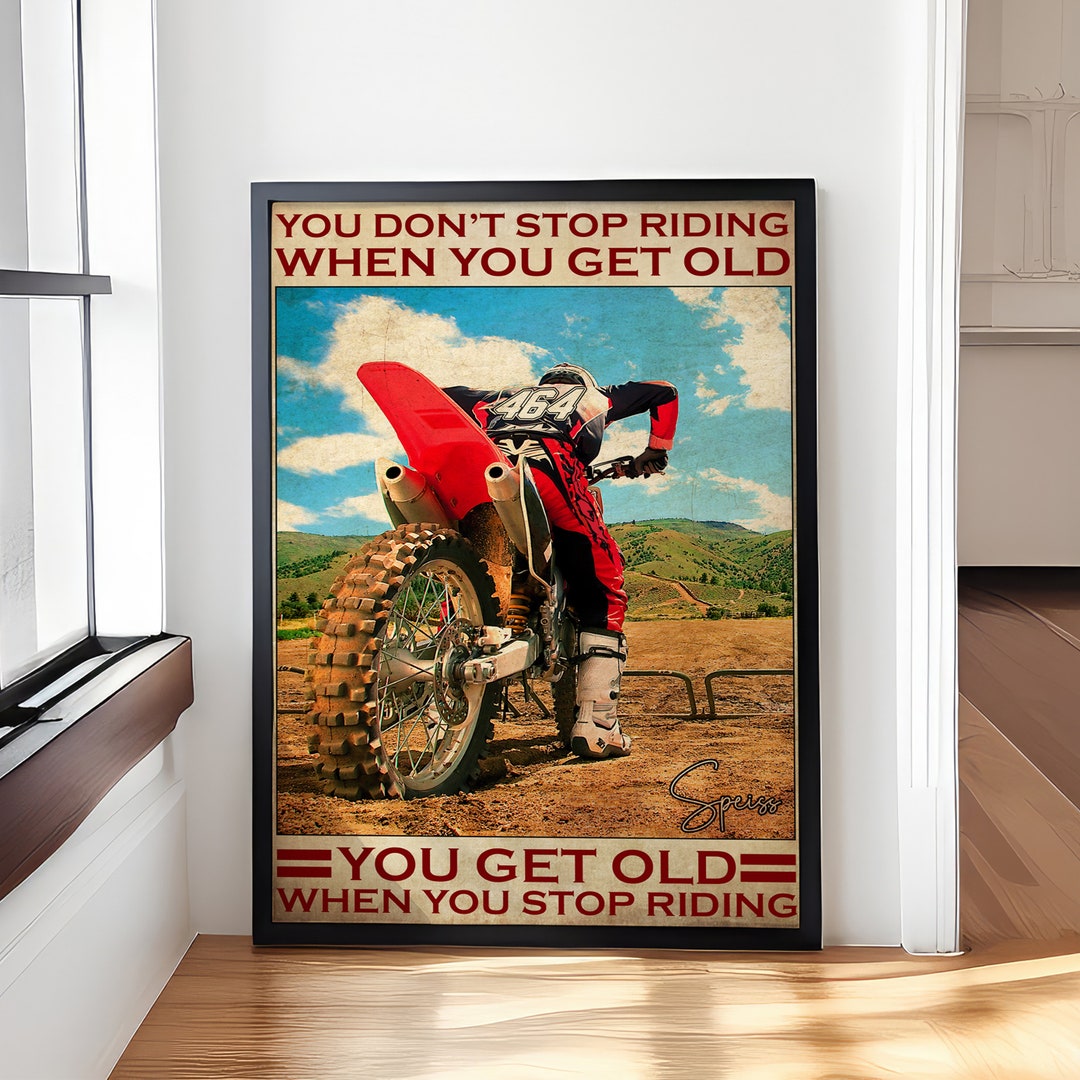 Personalized Motocross Poster, Canvas With Custom Name & Number ...