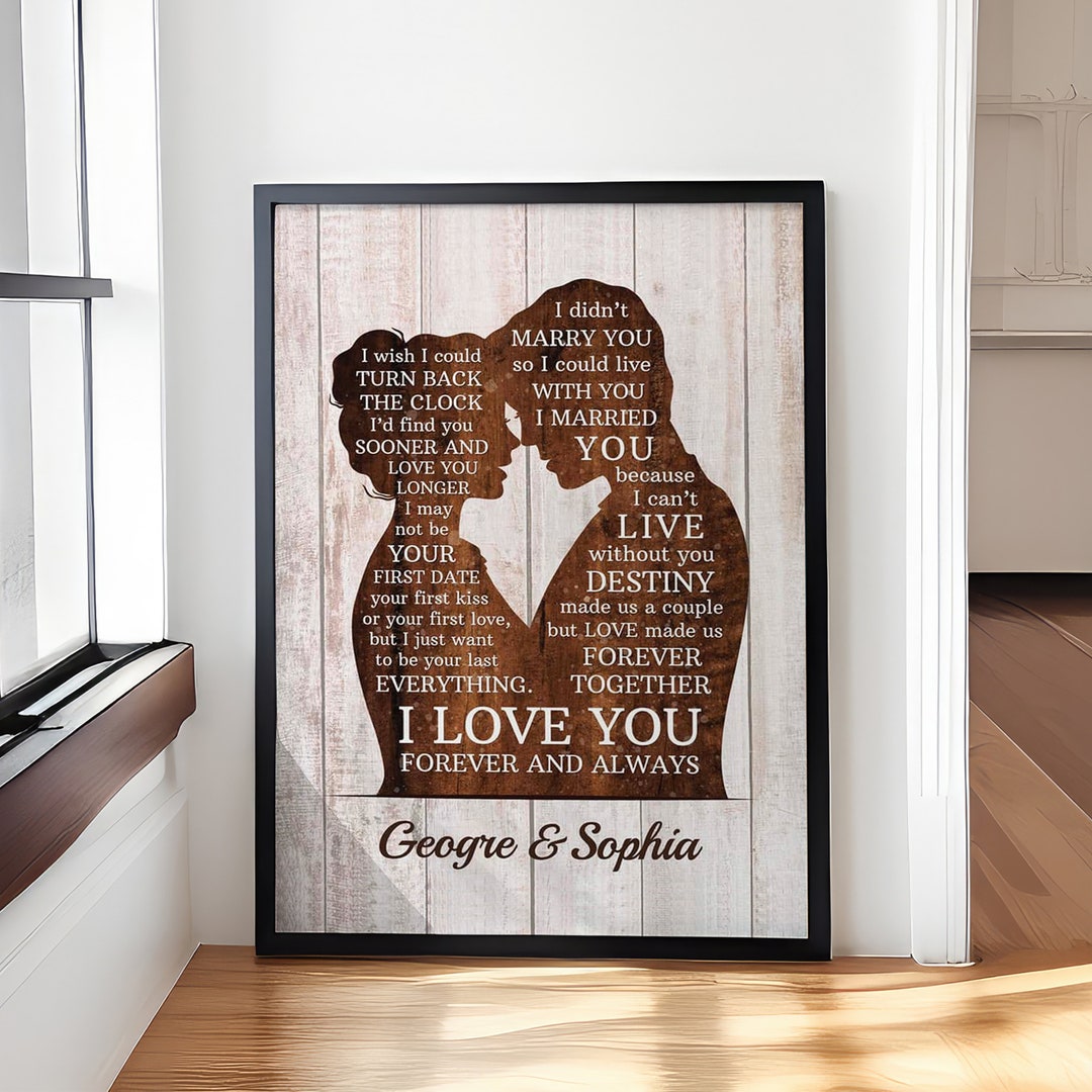Personalized Couple Poster - I Didn't Marry You so I Could Live With ...