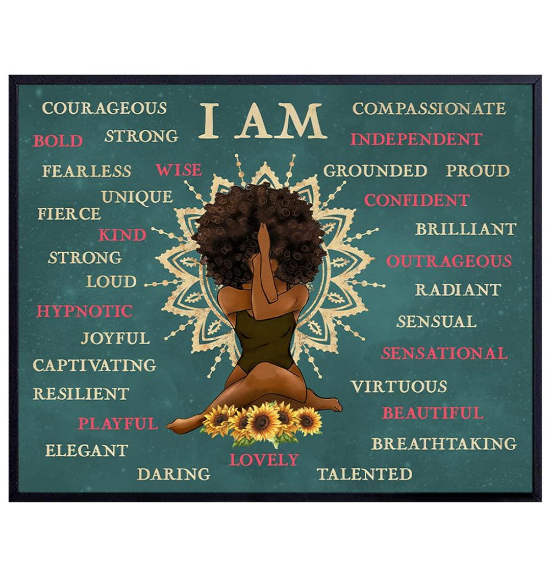African American Black Women Wall Art & Decor -motivational ...