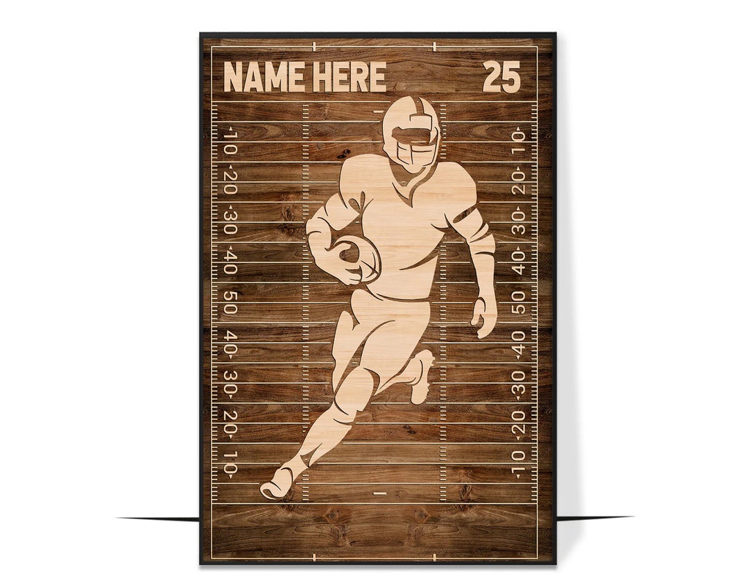 Personalized Football Poster/canvas, Football Player Wall Art, Custom ...