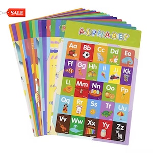 Custom Kids Educational Poster – Alphabet, Numbers, Shapes, Colors ...