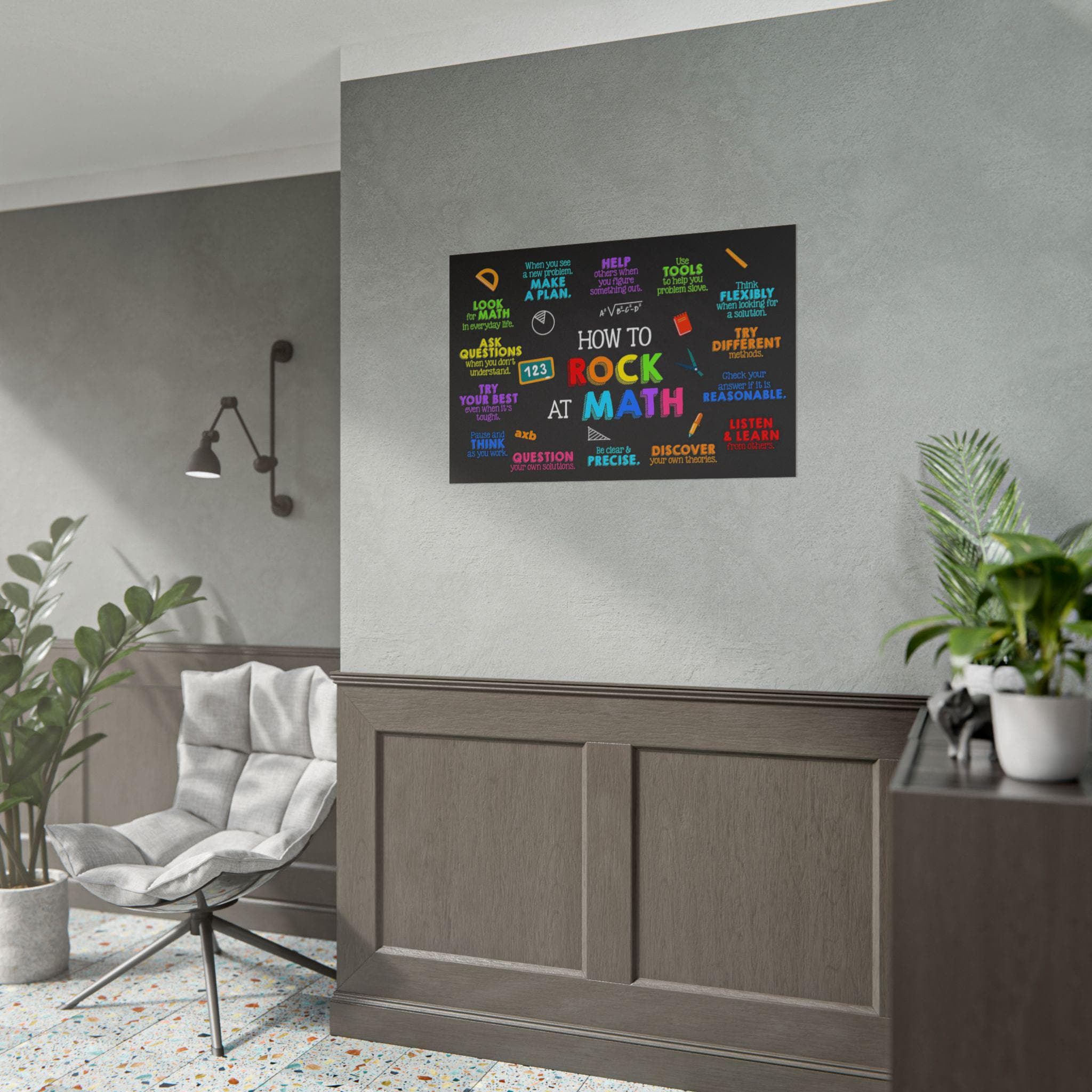 How to Rock at Math Poster, Math Classroom Decor for Middle High School ...