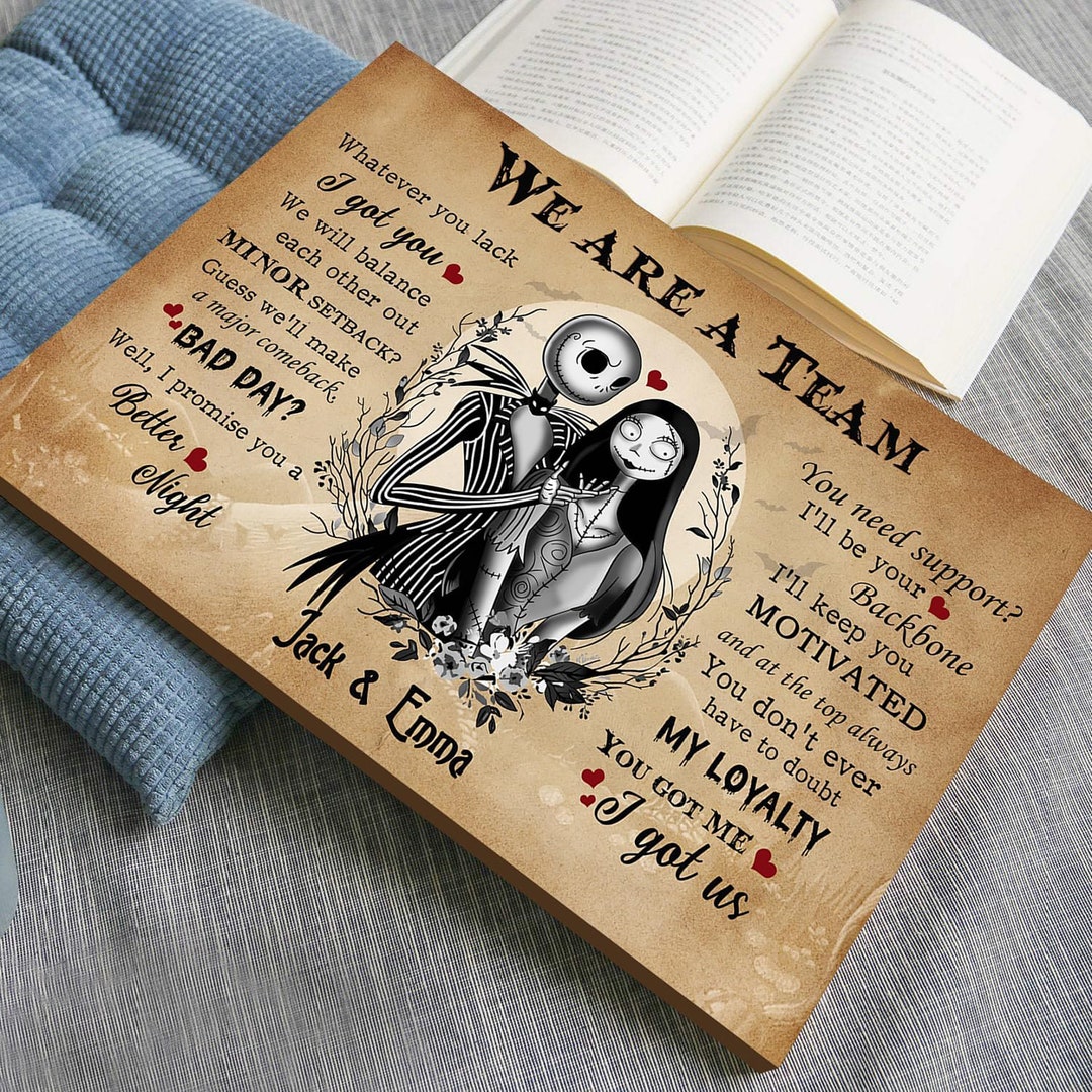 We’re A Team Jack & Sally Poster, Nightmare Before Christmas Wall Art ...