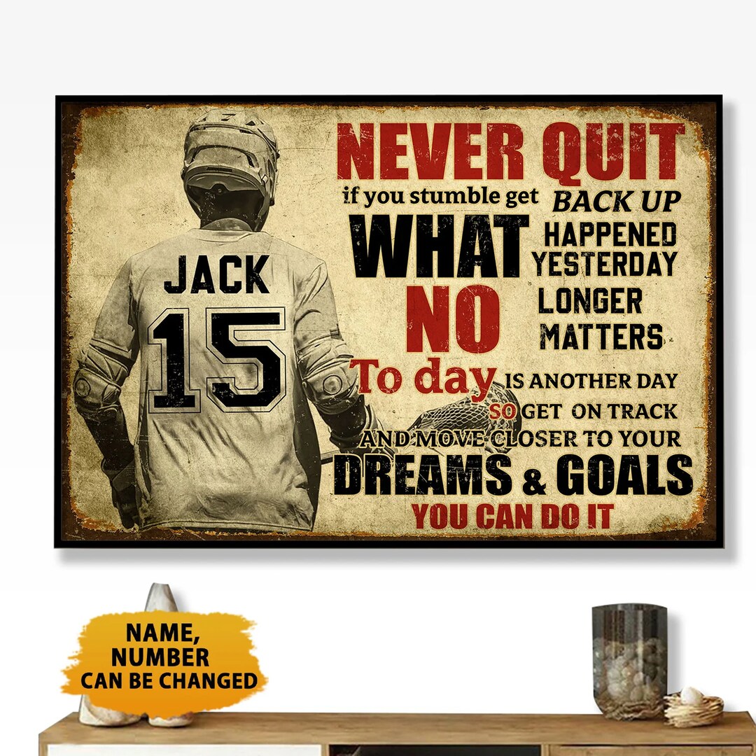 Personalized Never Quit If You Stumble Get Back up Poster & Canvas ...