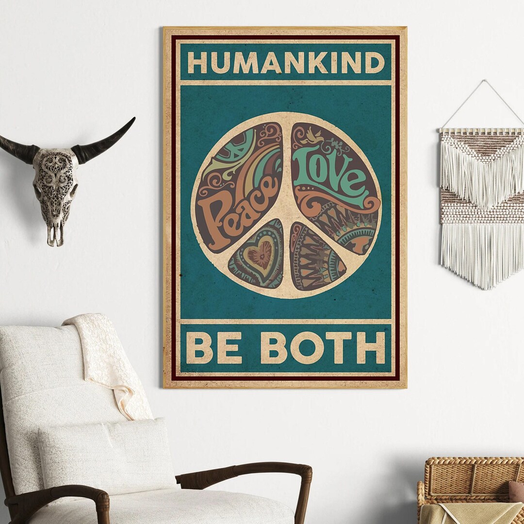 Humankind Be Both Poster, Kids Nursery Decor, Positive Quote - Etsy