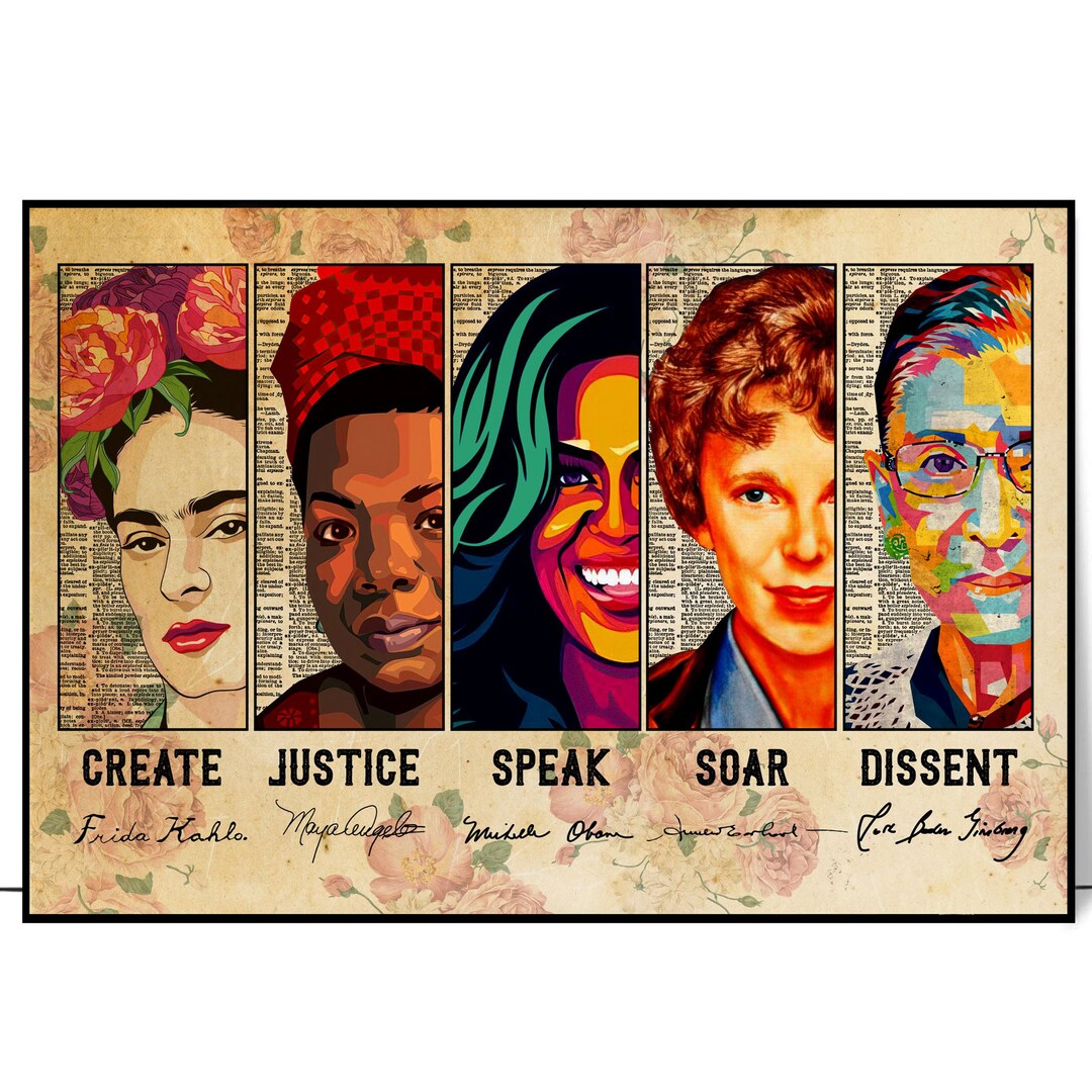 Create Justice Speak Soar Dissent Poster – Empowering Women Wall Art ...