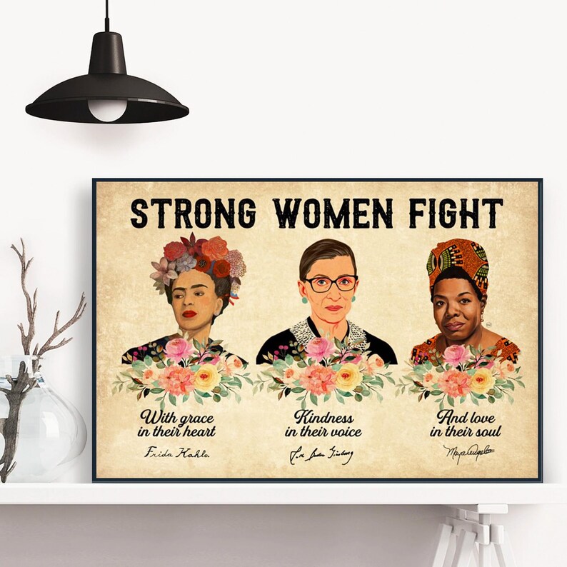 Strong Women Fight Horizontal Poster, Grace, Kindness, Love, Feminist ...
