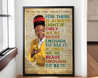 The Hill We Climb Amanda Gorman Digital Print - Etsy