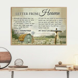 Letter From Heaven Poster/canvas, Christmas 2023 - Etsy