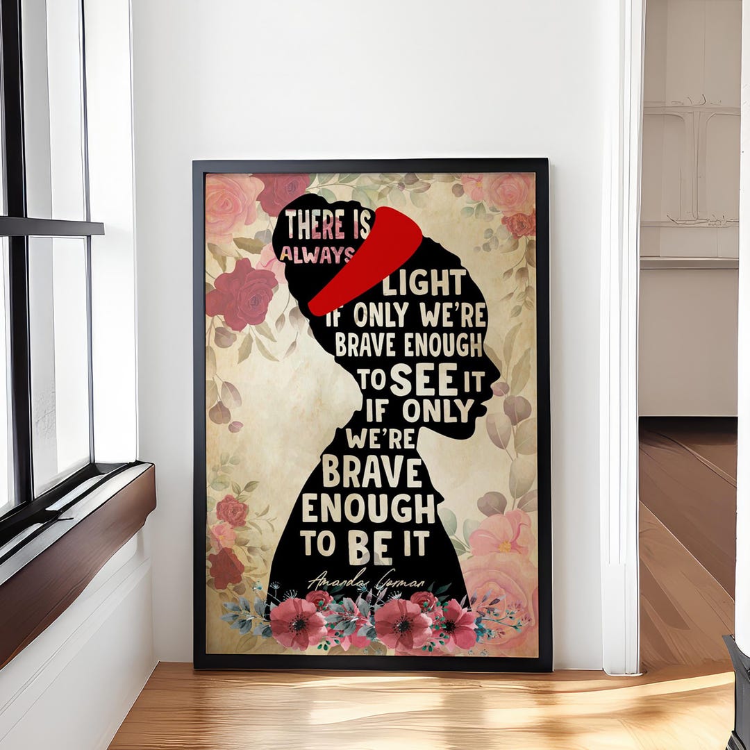 Amanda Gorman the Hill We Climb Poster, Feminist Wall Art, for There is ...