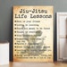 Jiu-jitsu Poster & Canvas, Jiu-jitsu Life Lessons Inspirational Quote ...