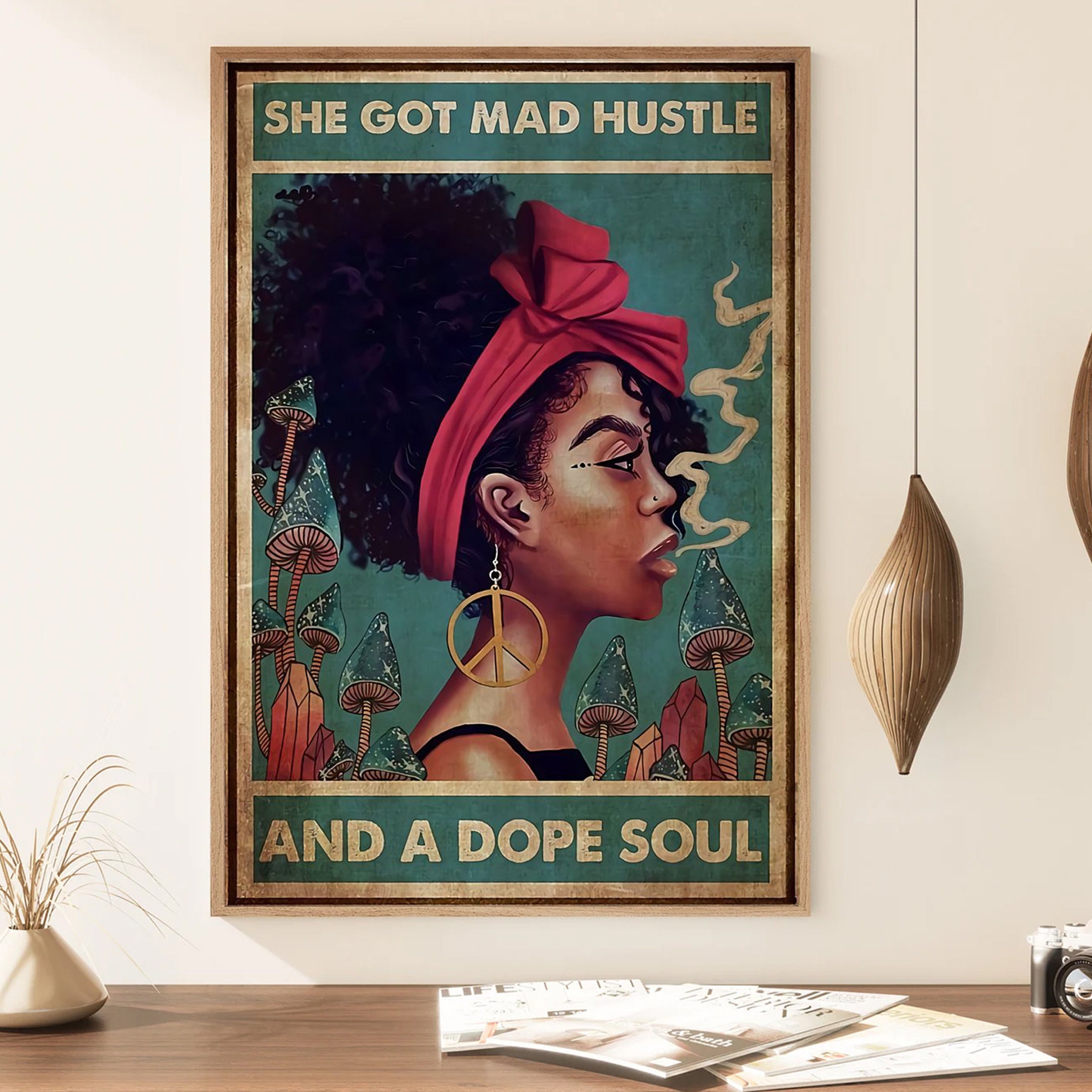 She Got Mad Hustle and A Dope Soul Poster, Black Little Girl Poster ...