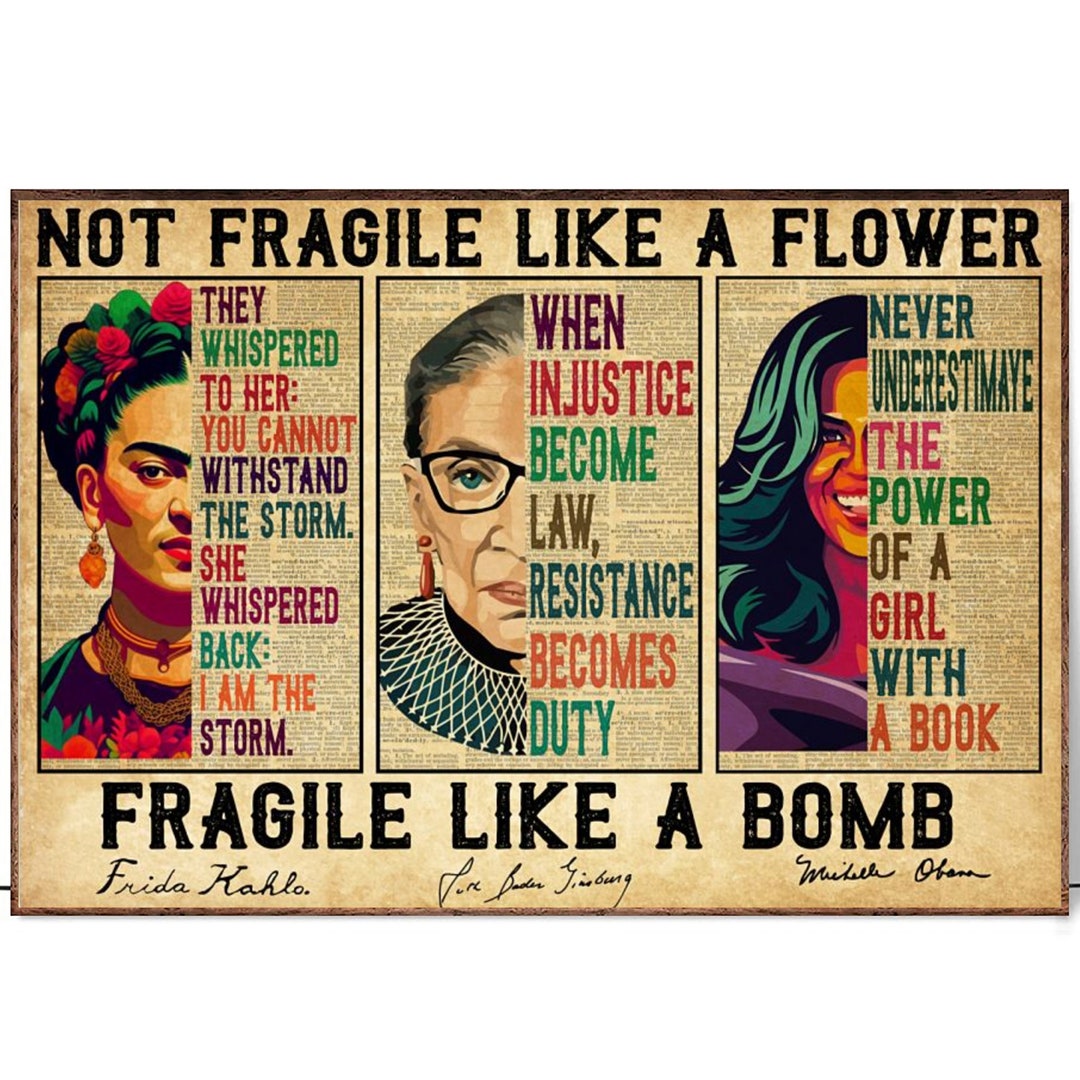 Not Fragile Like a Flower Fragile Like A Bomb Poster, Black Women in ... Not Fragile Like a Flower Fragile Like A Bomb Poster, Black Women in ...