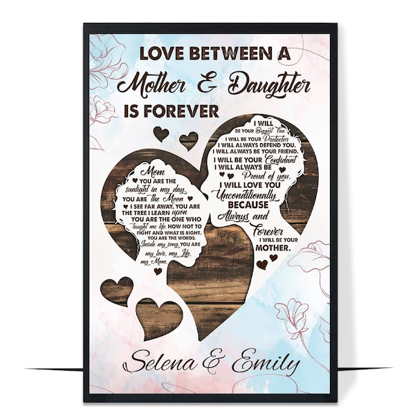 Mother Daughter Love Poster - Etsy