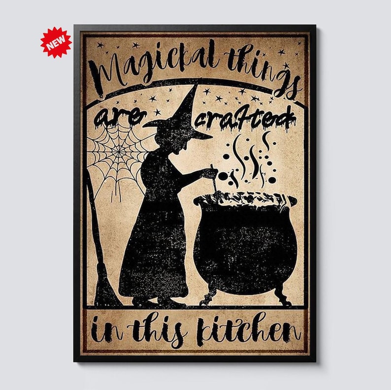 9 Signs You Are a Born Witch Poster or Canvas Wall Art, Magical ...