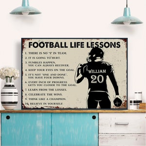 Personalized Football is Life Posters, Football Wall Art, Football Wall ...