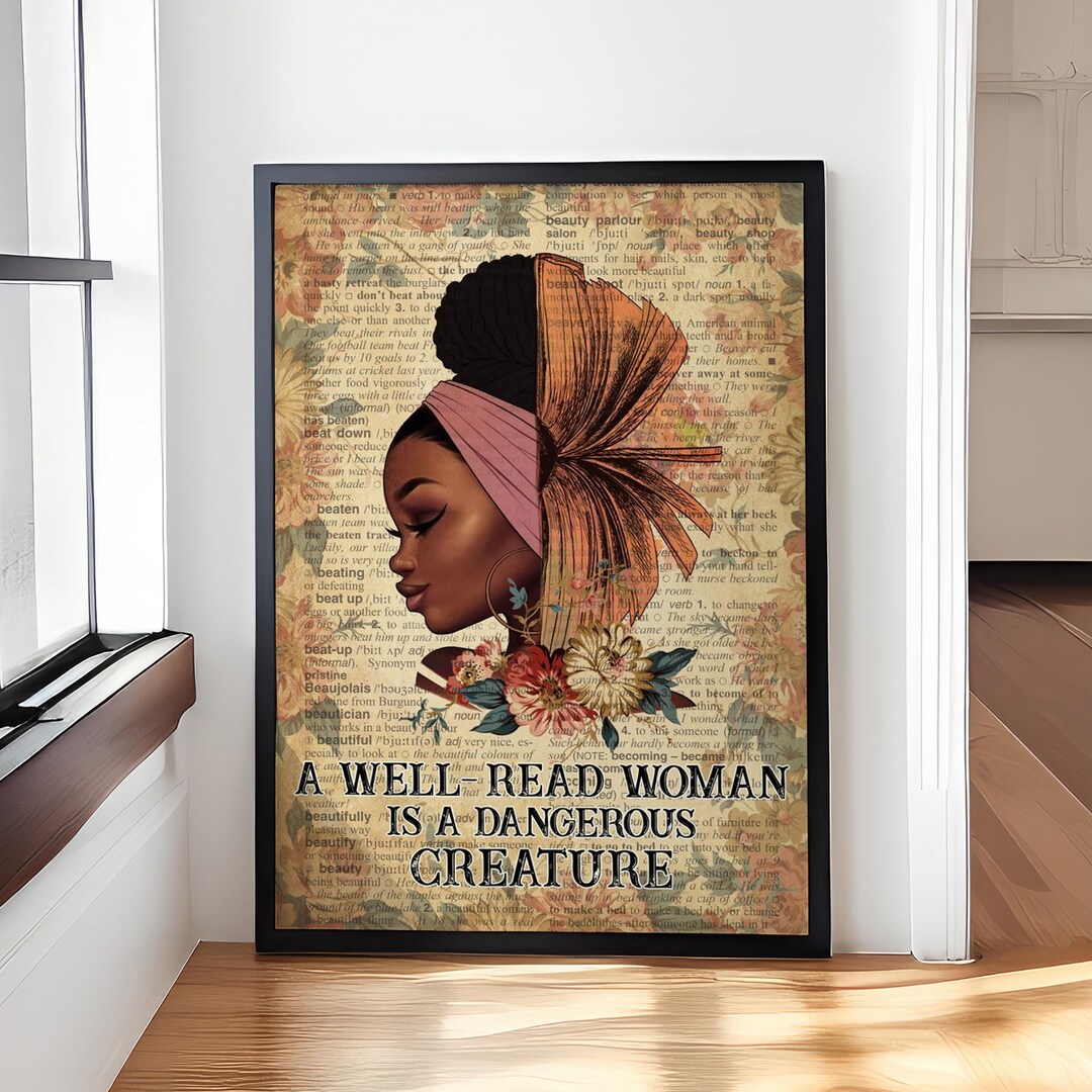 A Well - Read Woman is A Dangerous Creature Poster, Vintage Poster ...
