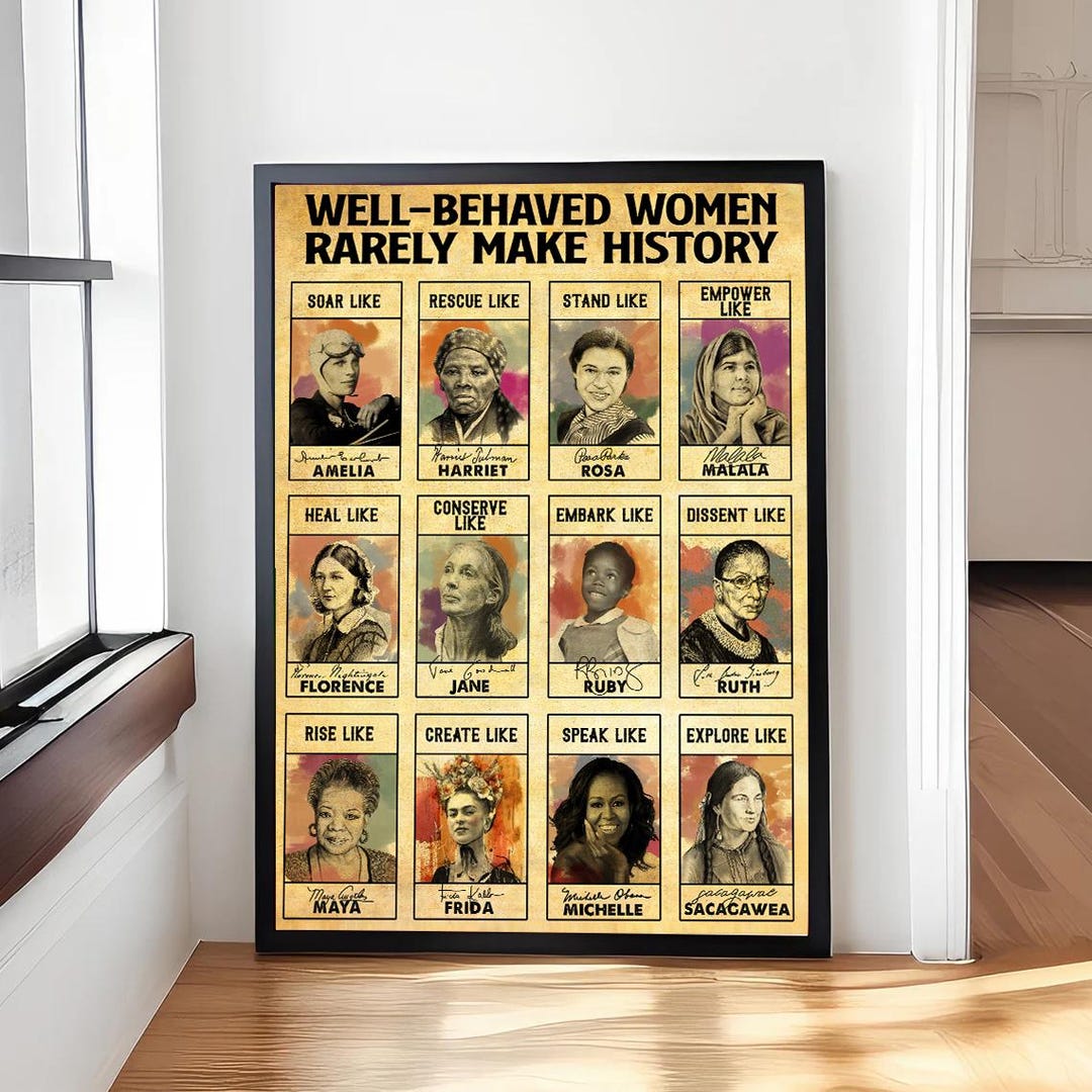Well Behaved Women Rarely Make History Poster - Feminist Print ...