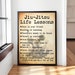 Jiu-jitsu Poster & Canvas, Jiu-jitsu Life Lessons Inspirational Quote ...