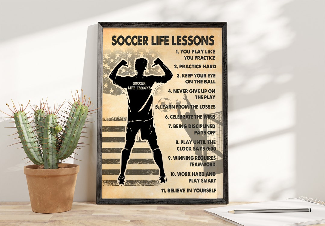 Personalized Soccer Life Lessons Posters, Soccer Wall Art, Soccer Wall ...