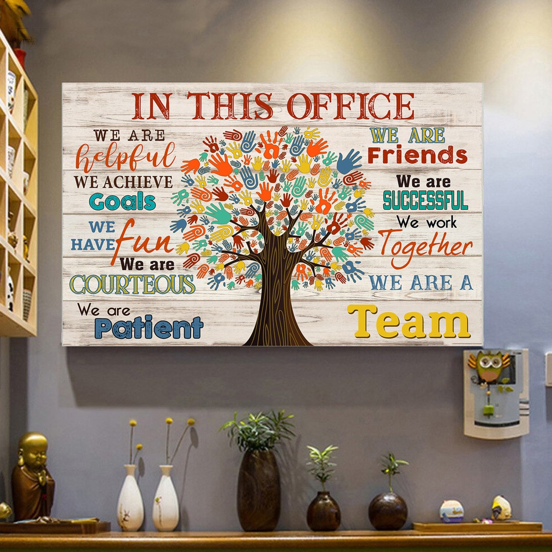 In This Office We Are A Team Poster, Positive Workplace Wall Art ...
