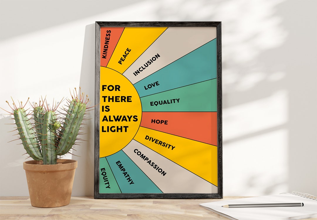 Amanda Gorman - for There is Always Light Poster, Kindness Peace ...
