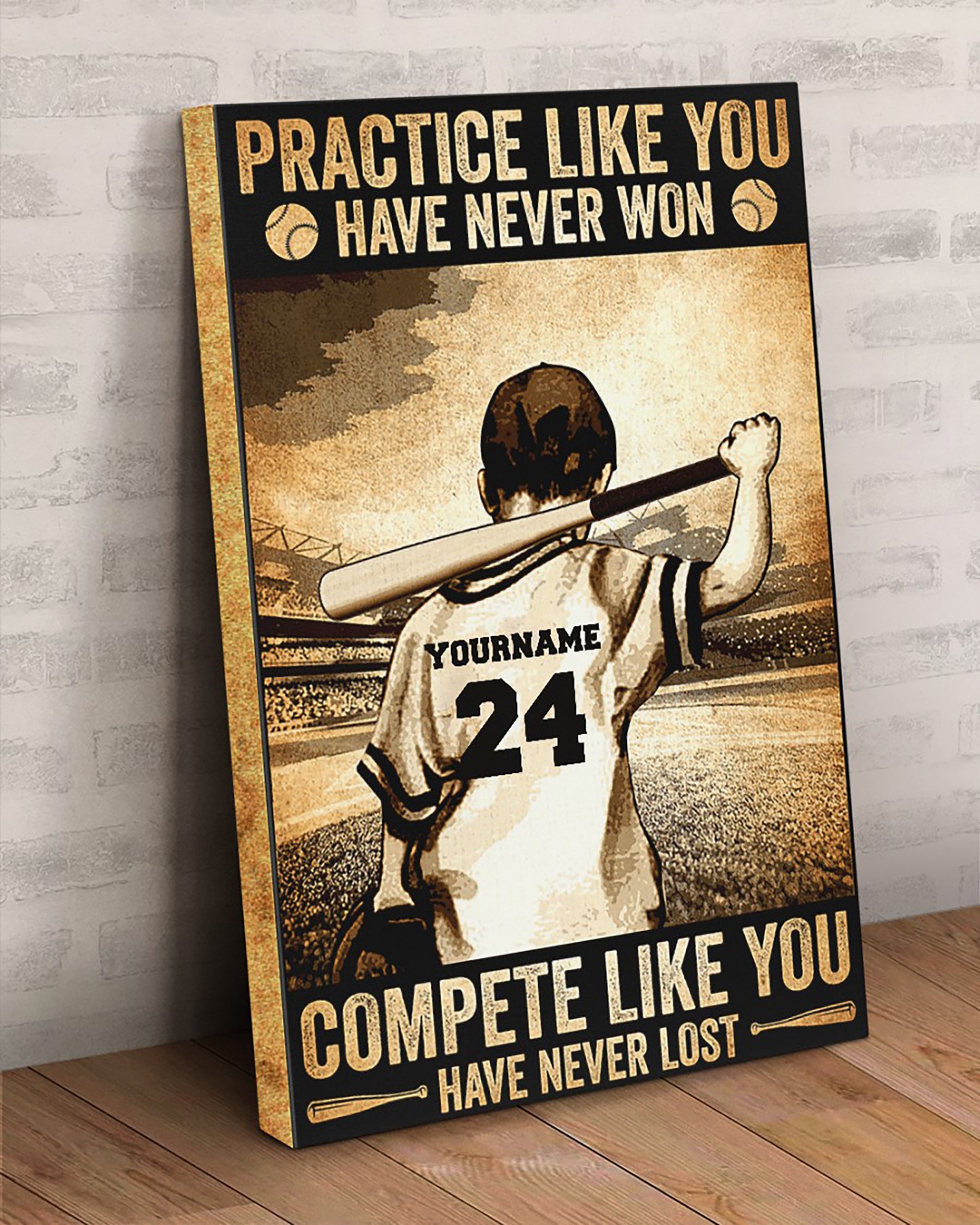 Baseball Batter - Never Lost Poster, Vintage Knowledge Decor, Baseball ...