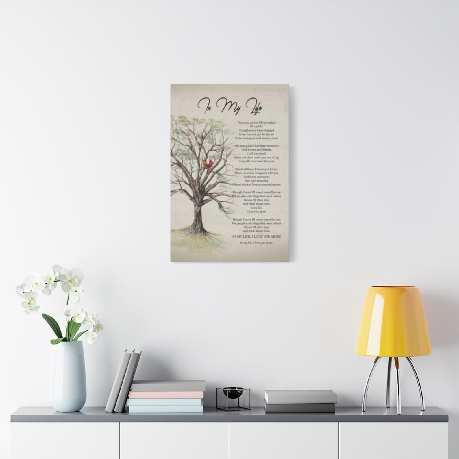 Cardinal Couple in My Life I Love You More Canvas Print Romantic Love ...