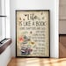 Book Reading Line Art Metal Wall Art LED | Light Book Lover Sign Home ...